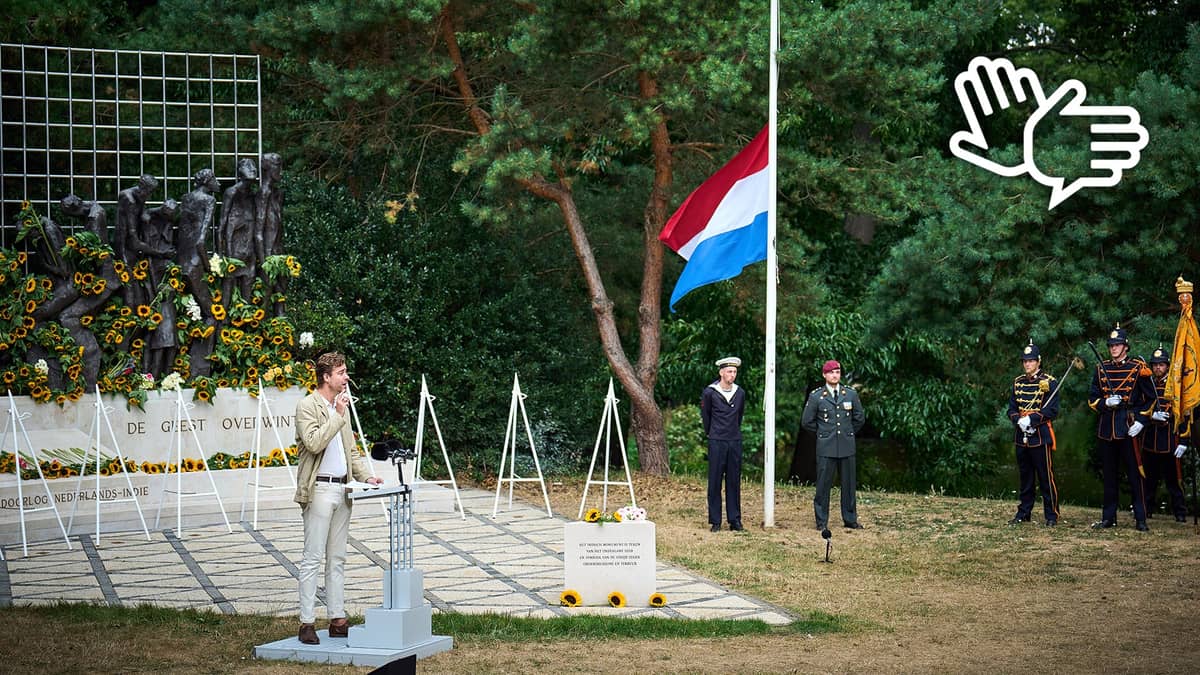 NOS Nationale Herdenking 15 augustus 1945 met gebarentaal | NPO Start